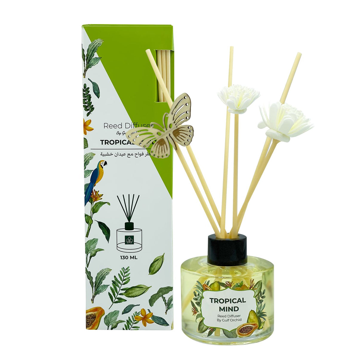 Gulf Orchid - Topical Mind Reed Diffuser - 130ml – Husain Fragrance